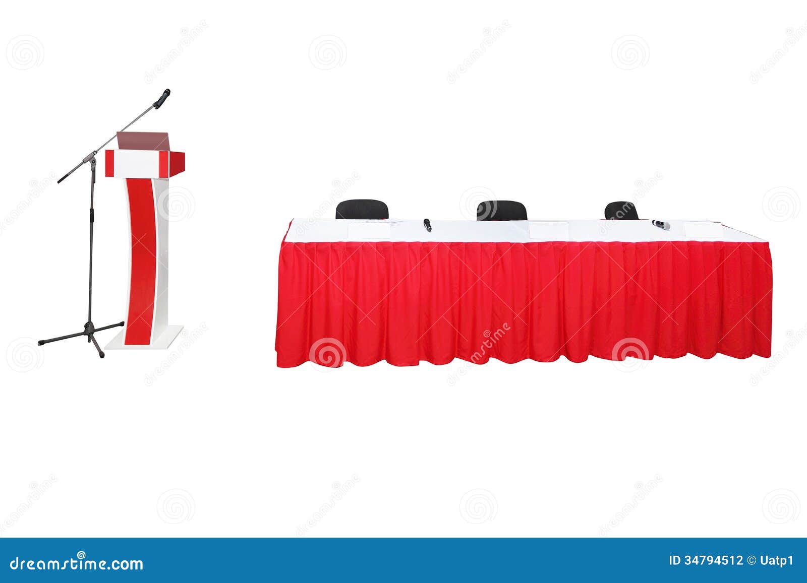 Rostrum And Presidium Table Stock Photography - Image: 34794512
