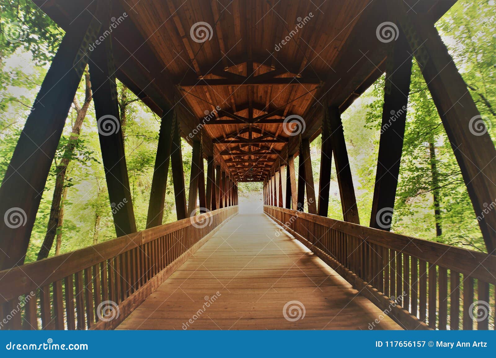 Roswell Mill Covered Bridge Stock Image - Image of springtime, covered ...