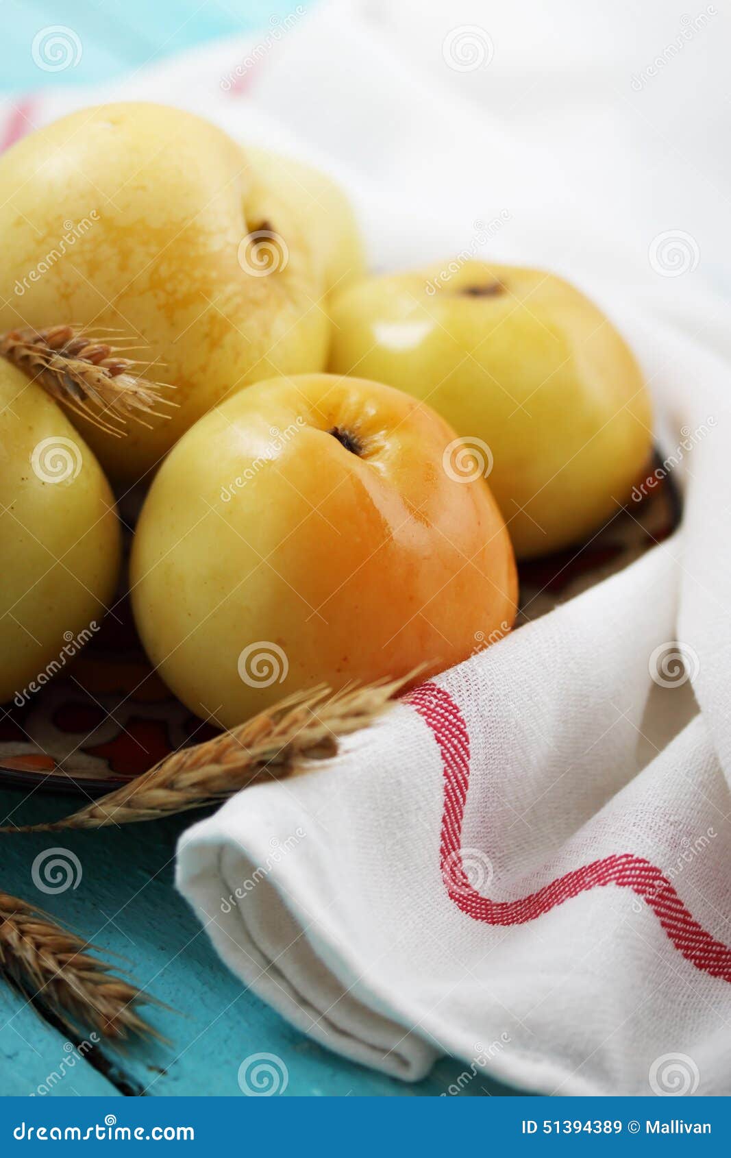 Rosy apples stock image. Image of cuisine, canned, breakfast - 51394389