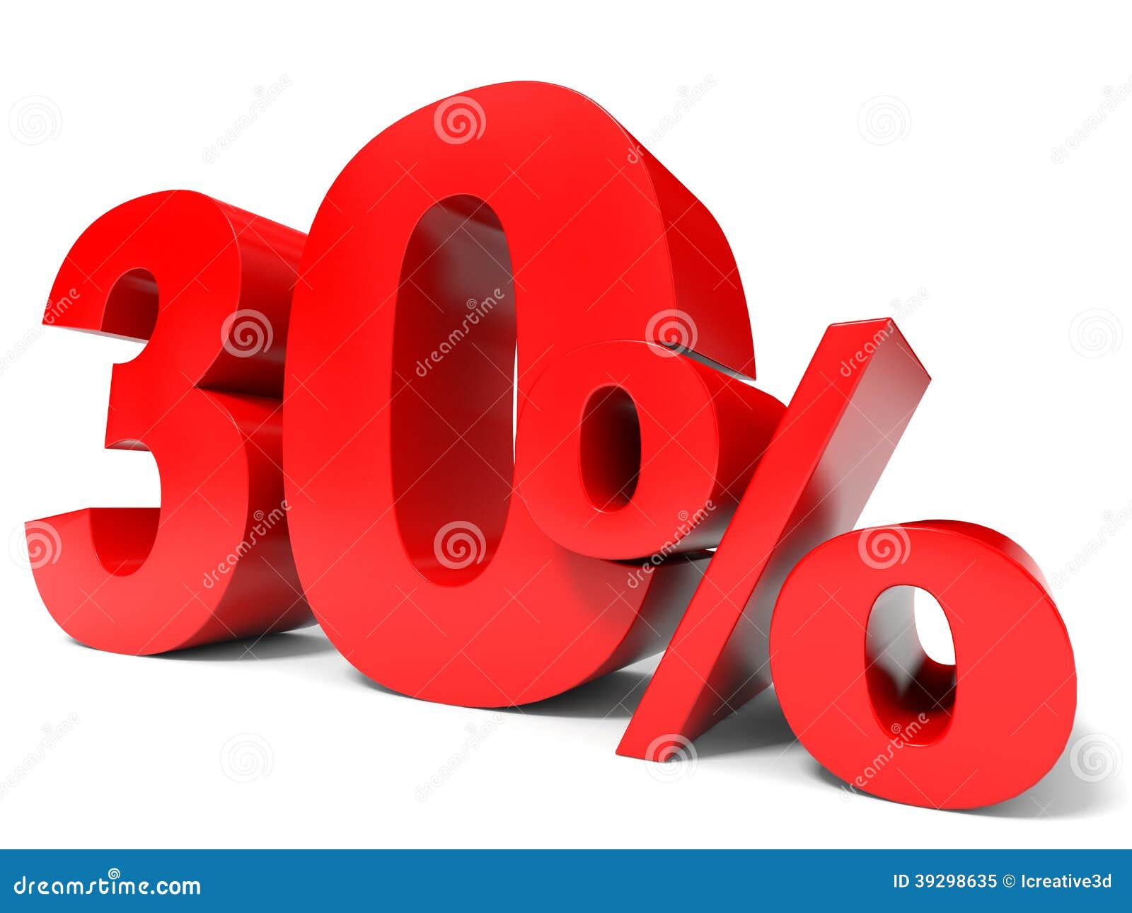 Rot Dreißig Prozent Weg Rabatt 30% Stock Abbildung - Illustration von ...