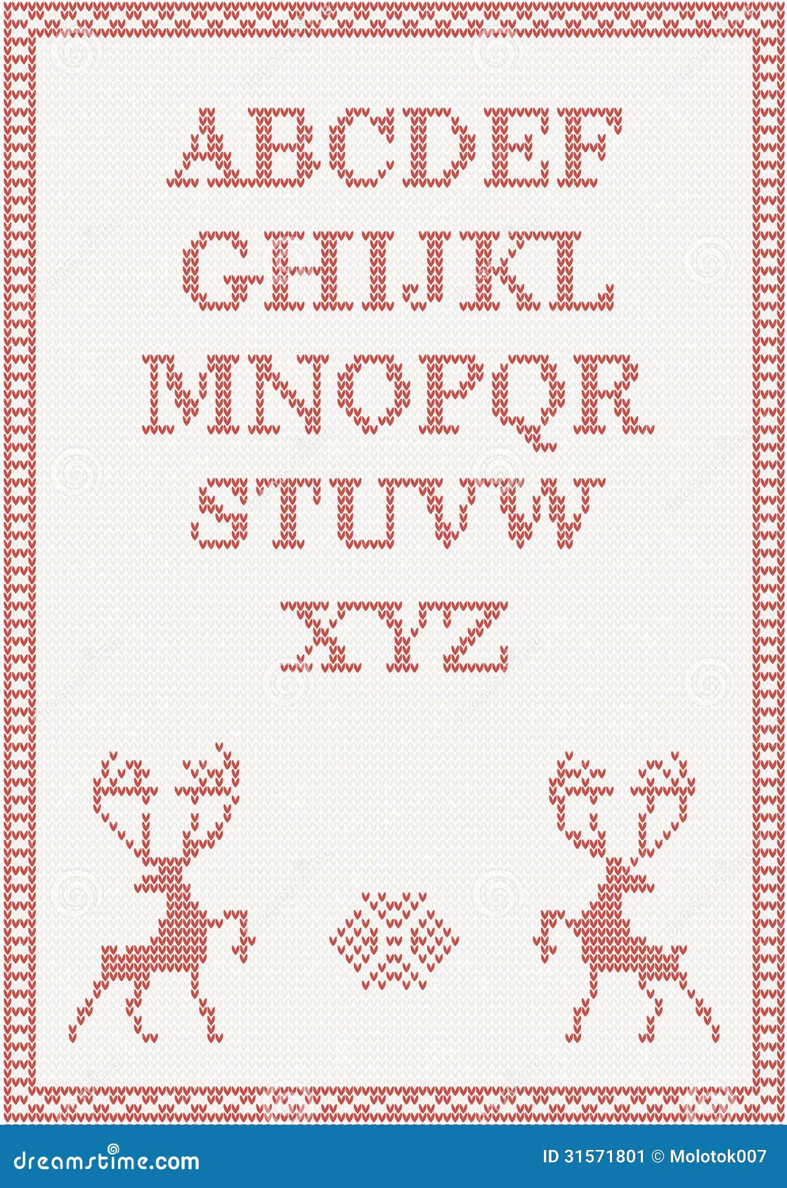 Rot gestricktes Alphabet vektor abbildung. Illustration von kunst ...