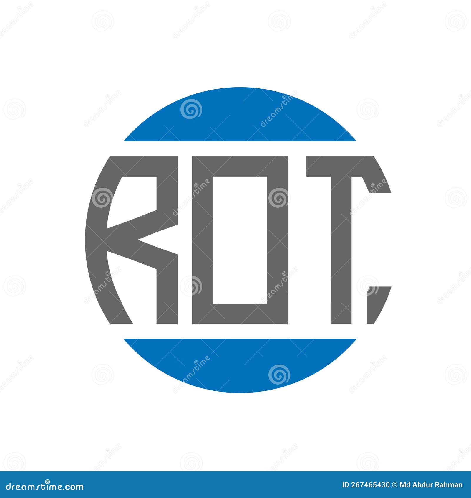 ROT Letter Logo Design On White Background. ROT Creative Initials ...