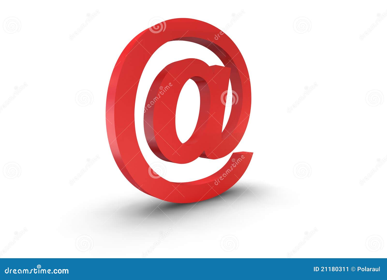 Rot-@ Symbol stock abbildung. Illustration von hintergrund - 21180311