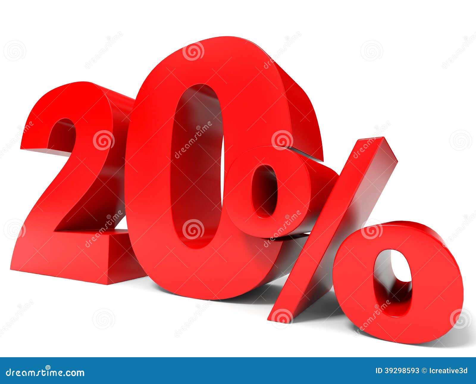 Rot Zwanzig Prozent Weg Rabatt 20% Stock Abbildung - Illustration von ...