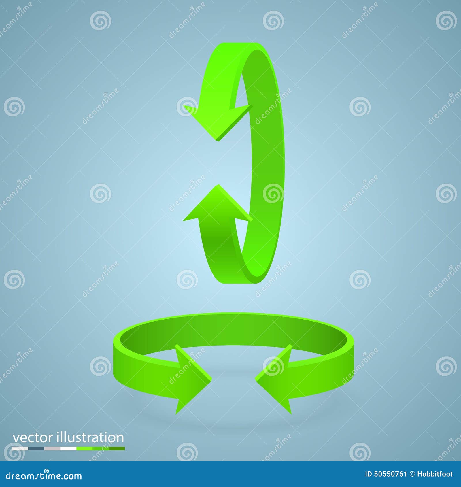 Rotación 3d de la flecha ilustración del vector. Ilustración de curva ...