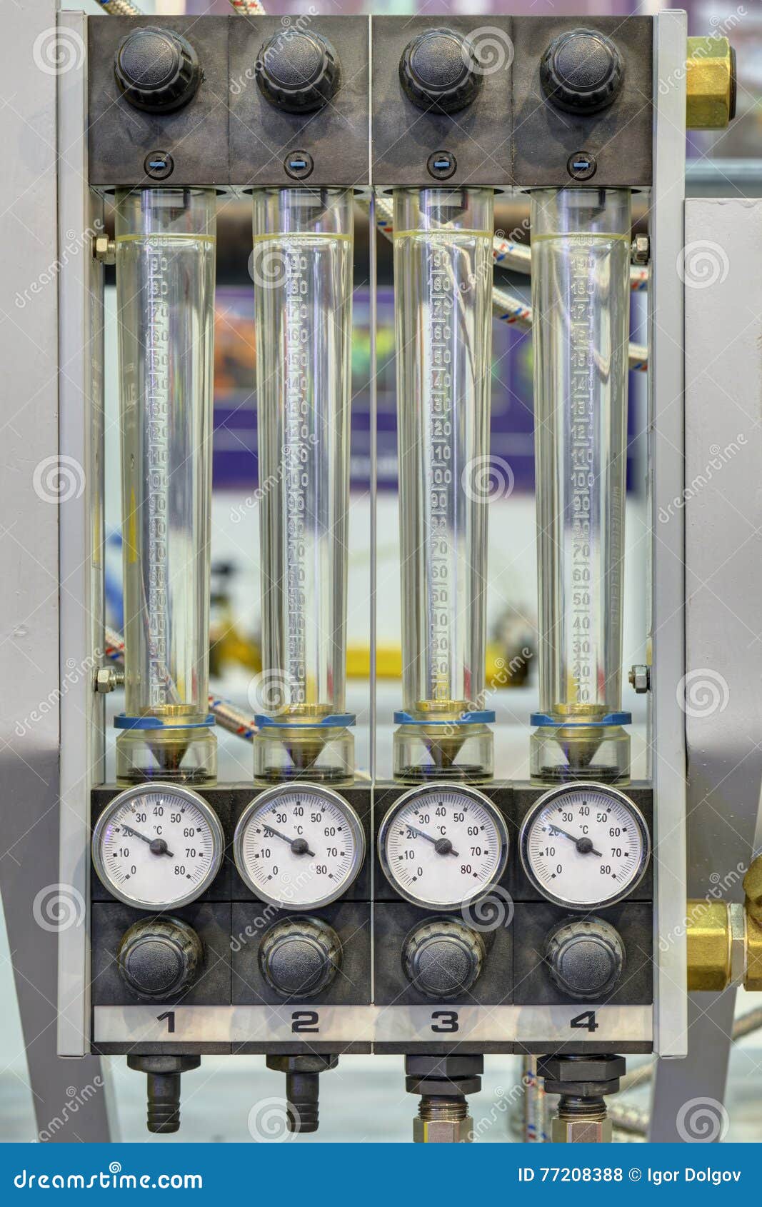 Gas Rotameter Measuring Scale As A Medical Technical Background Stock ...