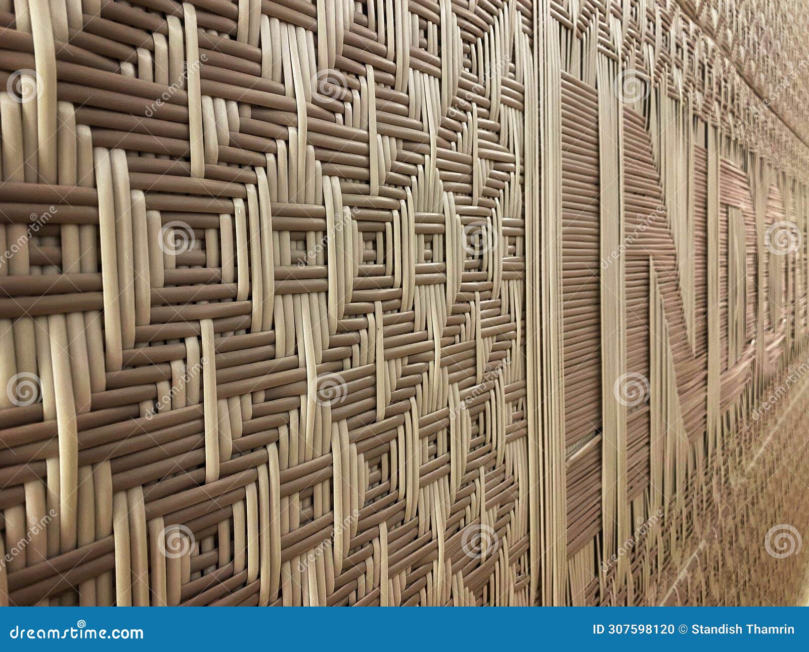 Rotan Rattan Batik Pattern Decoration on the Wall Stock Photo - Image ...