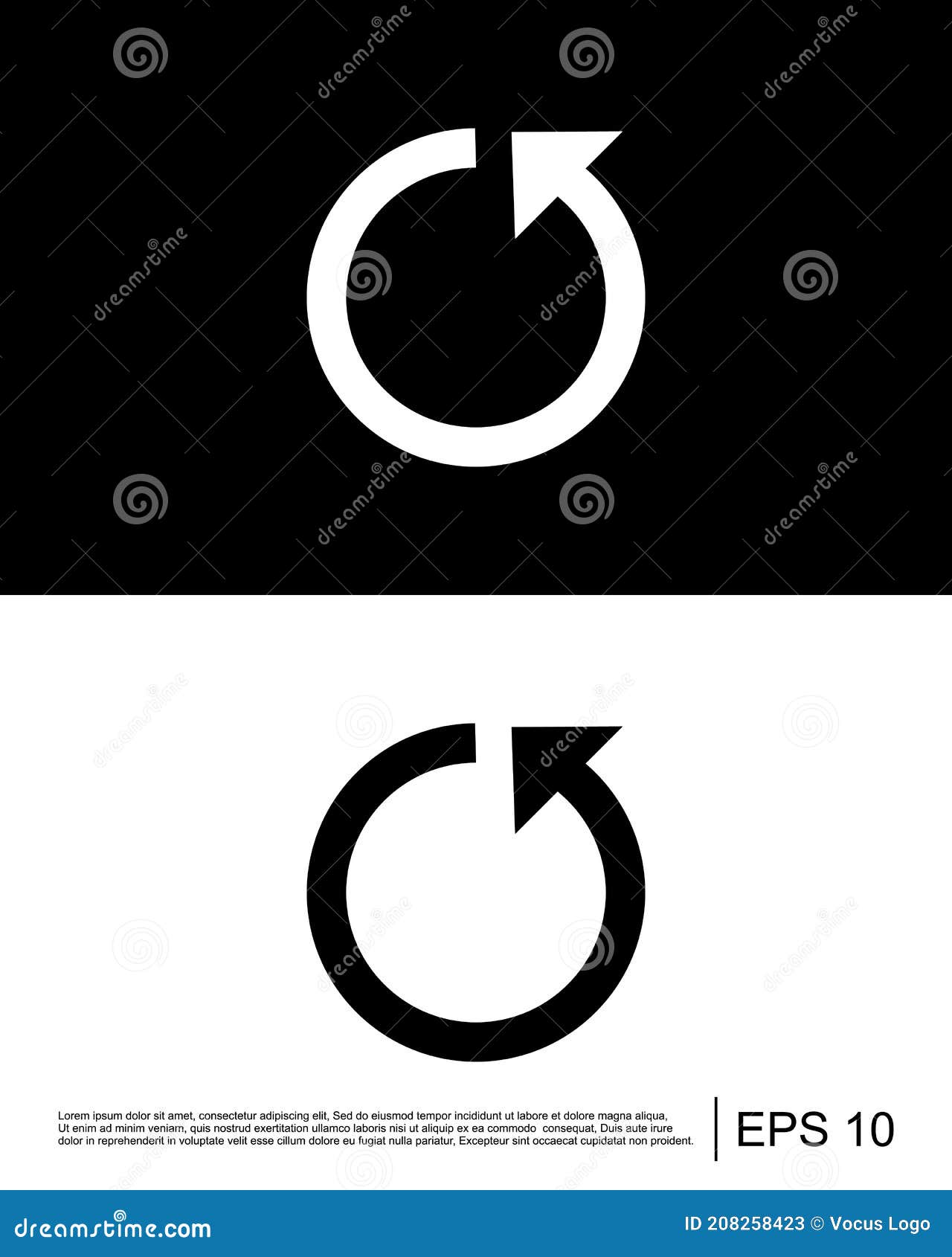 Rotar Icono Flecha Icono Vector Logo Plantilla Ilustración del Vector ...