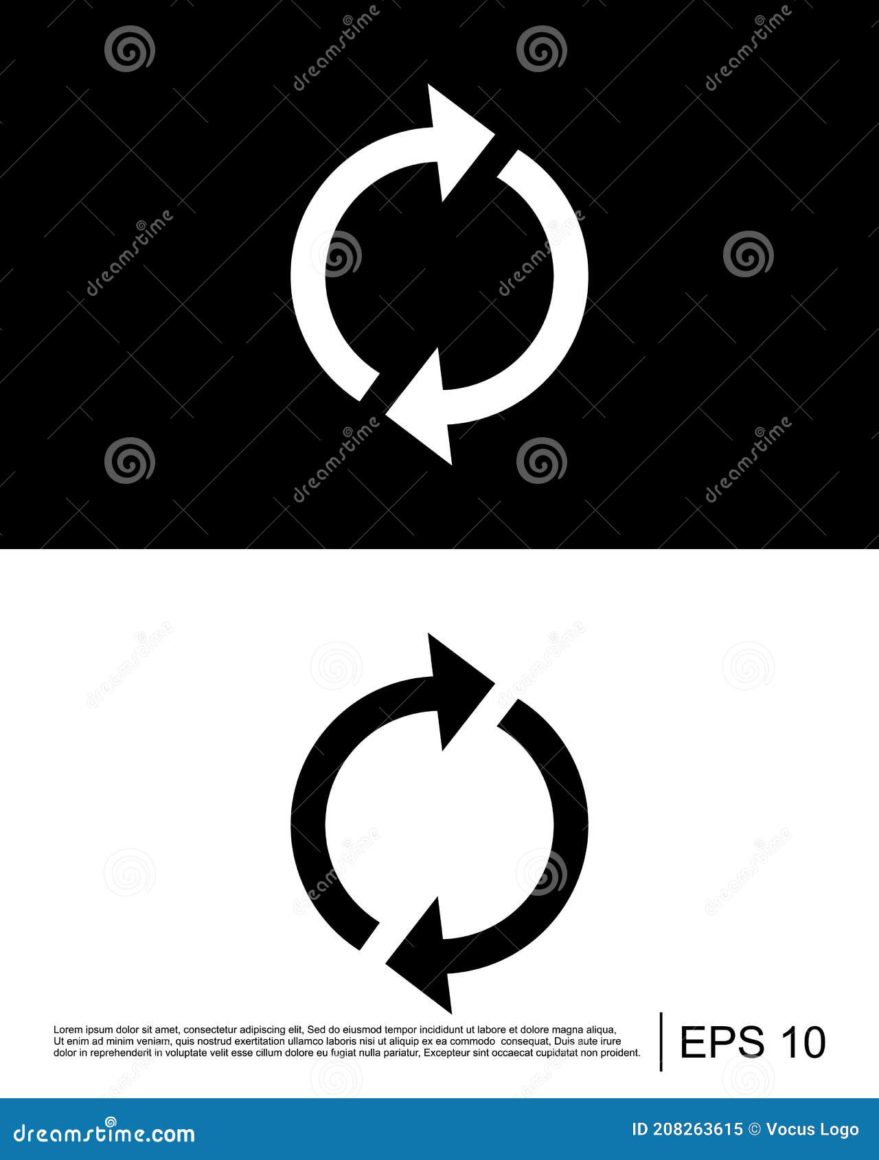 Rotar Icono Flecha Icono Vector Logo Plantilla Ilustración del Vector ...