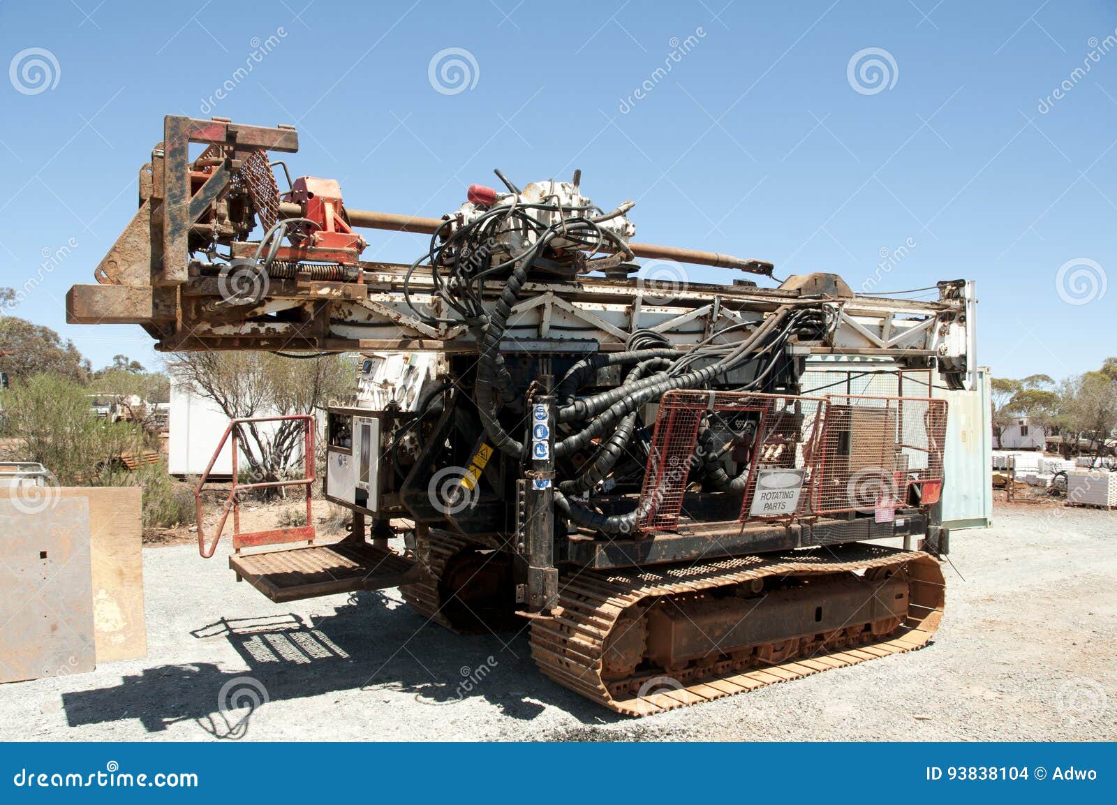 Rotary Air Blast Rig stock photo. Image of iron, exploration - 93838104