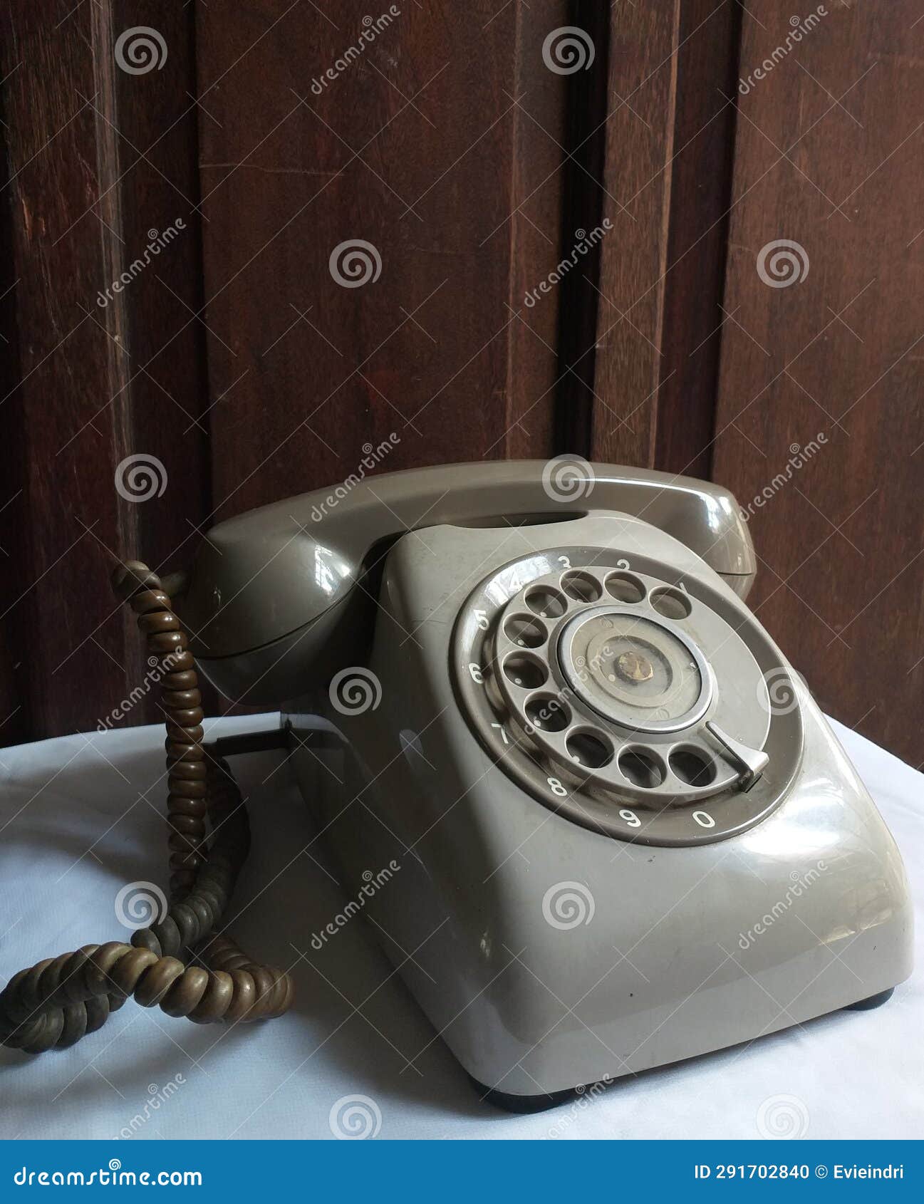 Rotary dial grey telephone stock photo. Image of iron - 291702840