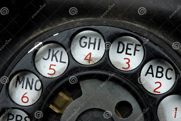 Rotary Dial on Old Telephone Stock Photo - Image of number, telephone ...