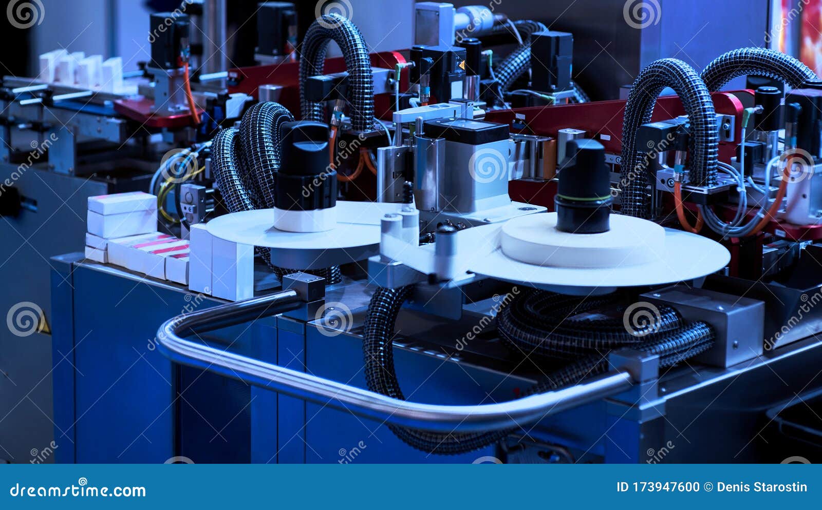 Rotary Die Cutting Machine with Slitting Blade System Stock Photo ...