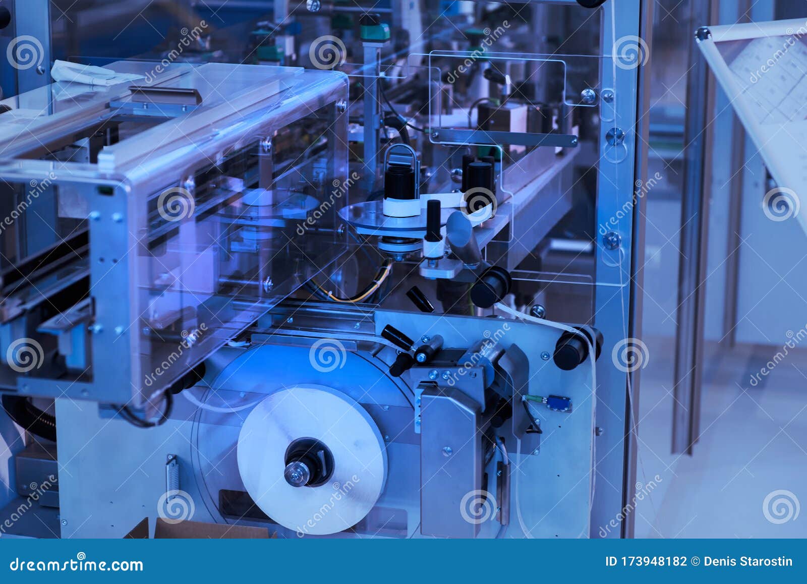 Rotary Die Cutting Machine with Slitting Blade System Stock Photo ...