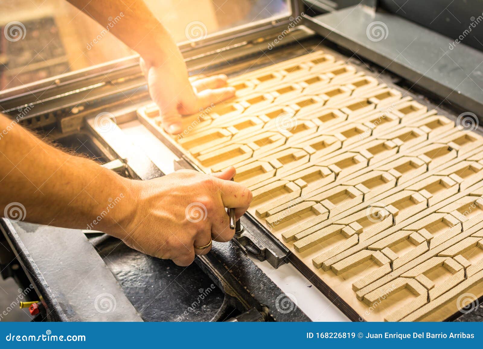 Rotary Die Cutting stock image. Image of press, layout - 168226819