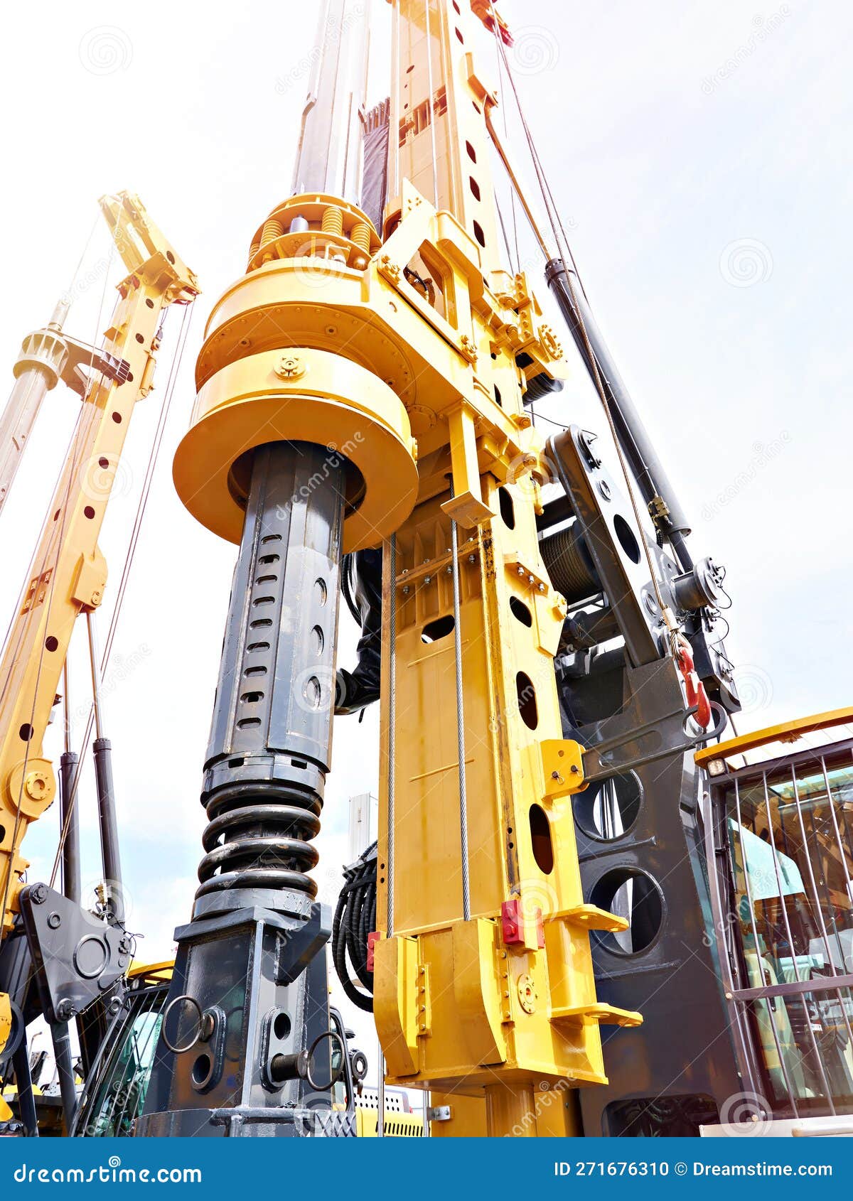 Rotary Drilling Rig Construction Machine Stock Photo - Image of ...