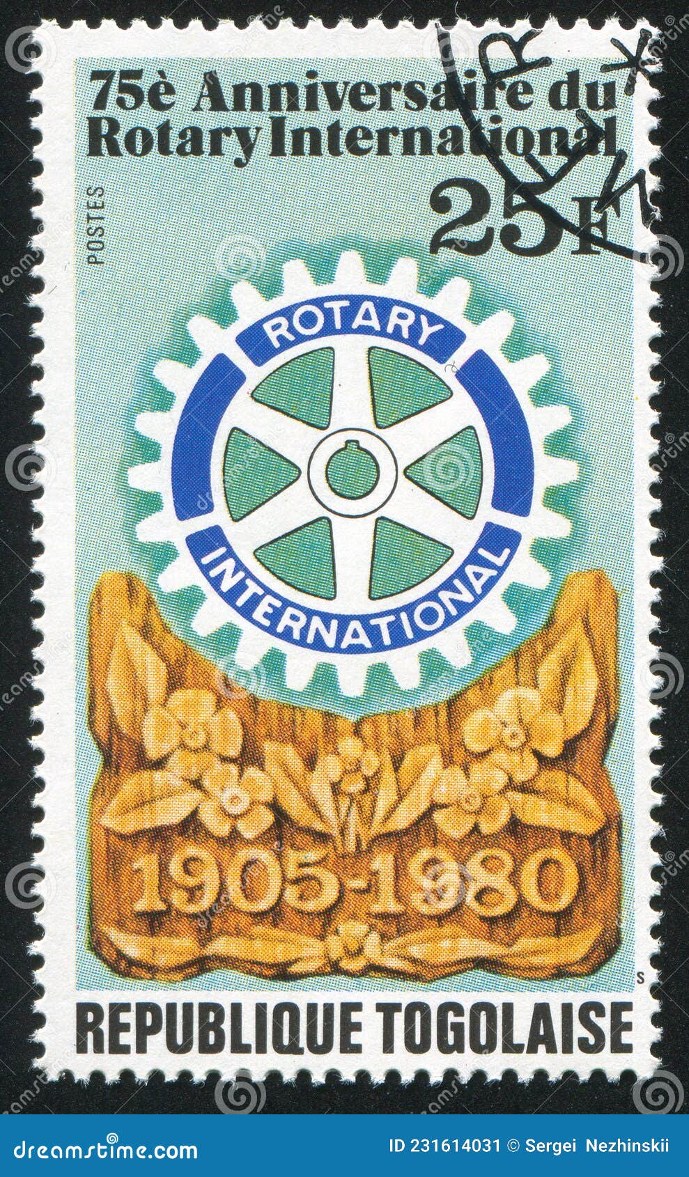 Rotary Emblem editorial photo. Image of antique, postmark - 231614031
