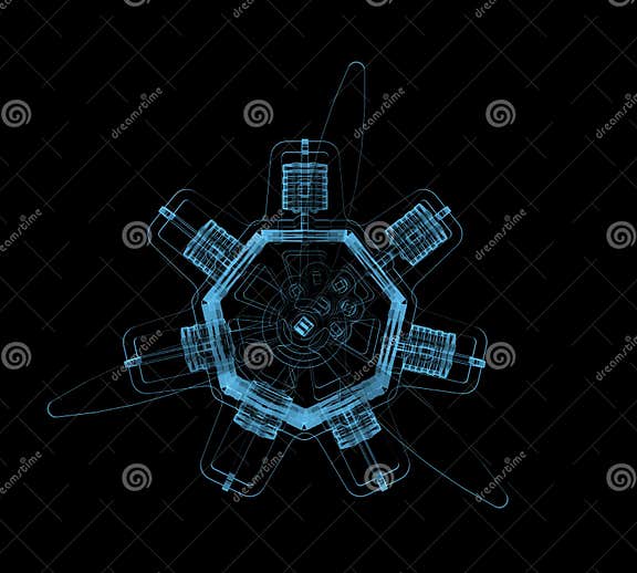 Rotary engine stock illustration. Illustration of disassembled - 29273651