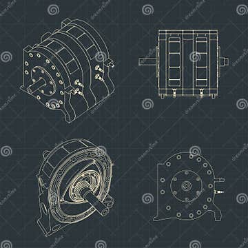 Rotary engine blueprints stock vector. Illustration of combustion ...