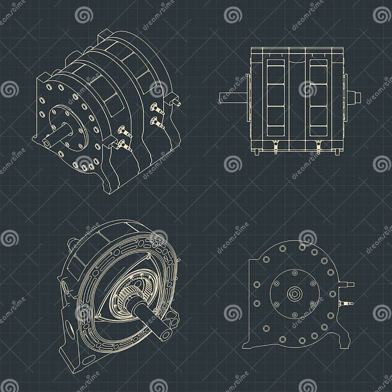 Rotary engine blueprints stock vector. Illustration of combustion ...