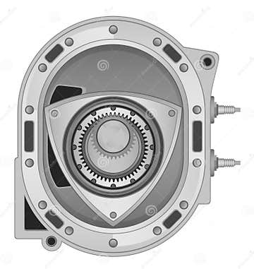 Rotary engine stock vector. Illustration of engine, machine - 39633098
