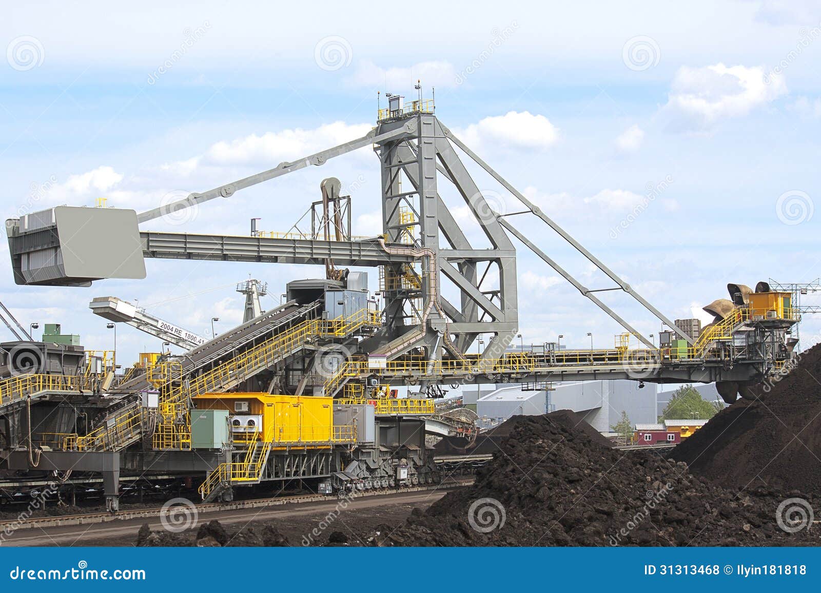 Rotary excavator stock photo. Image of engineering, energy - 31313468