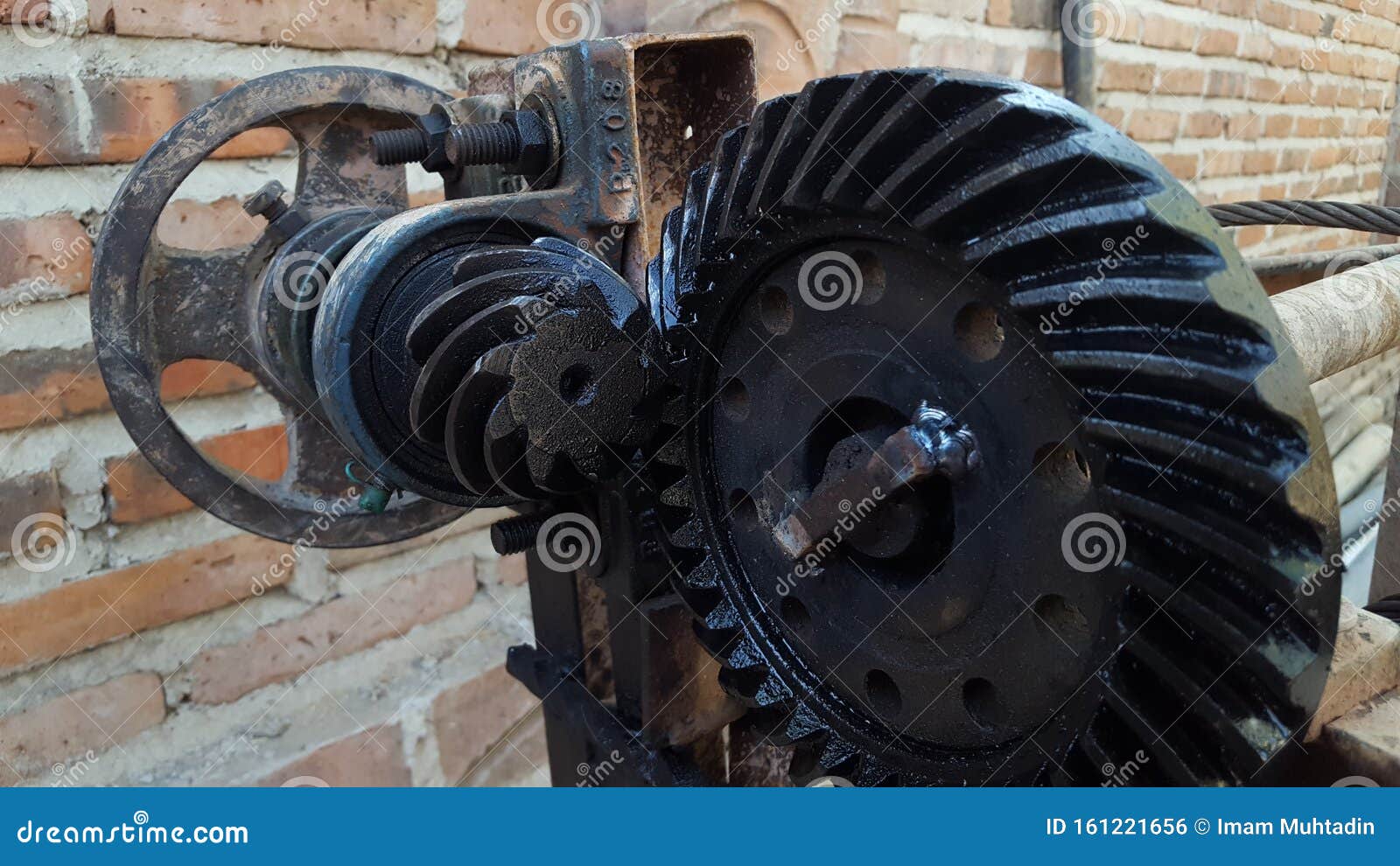 Rotary Gear on a Diesel Engine Stock Photo - Image of replaced ...