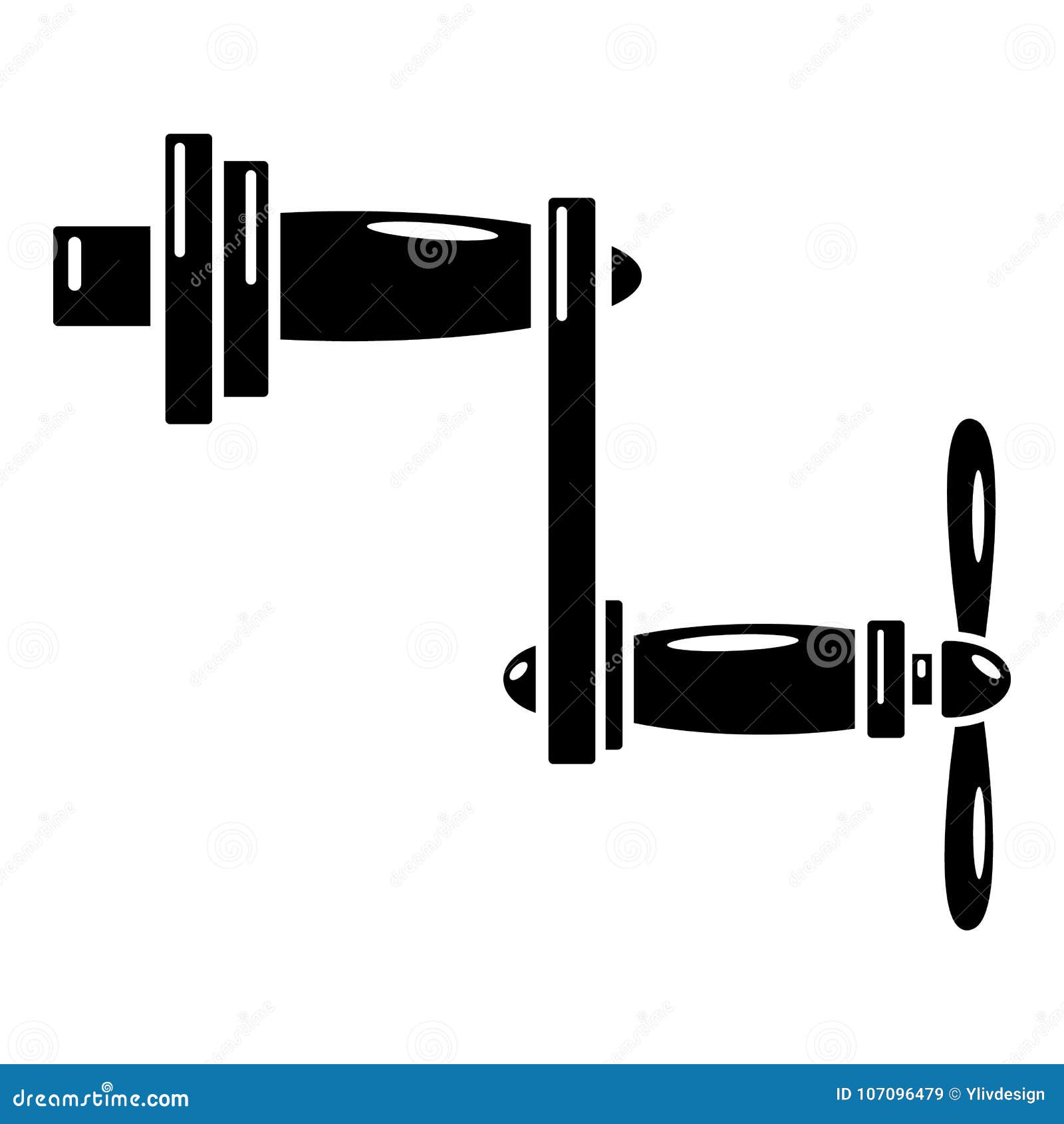 Rotary Handle Icon, Simple Style. Stock Vector - Illustration of ...