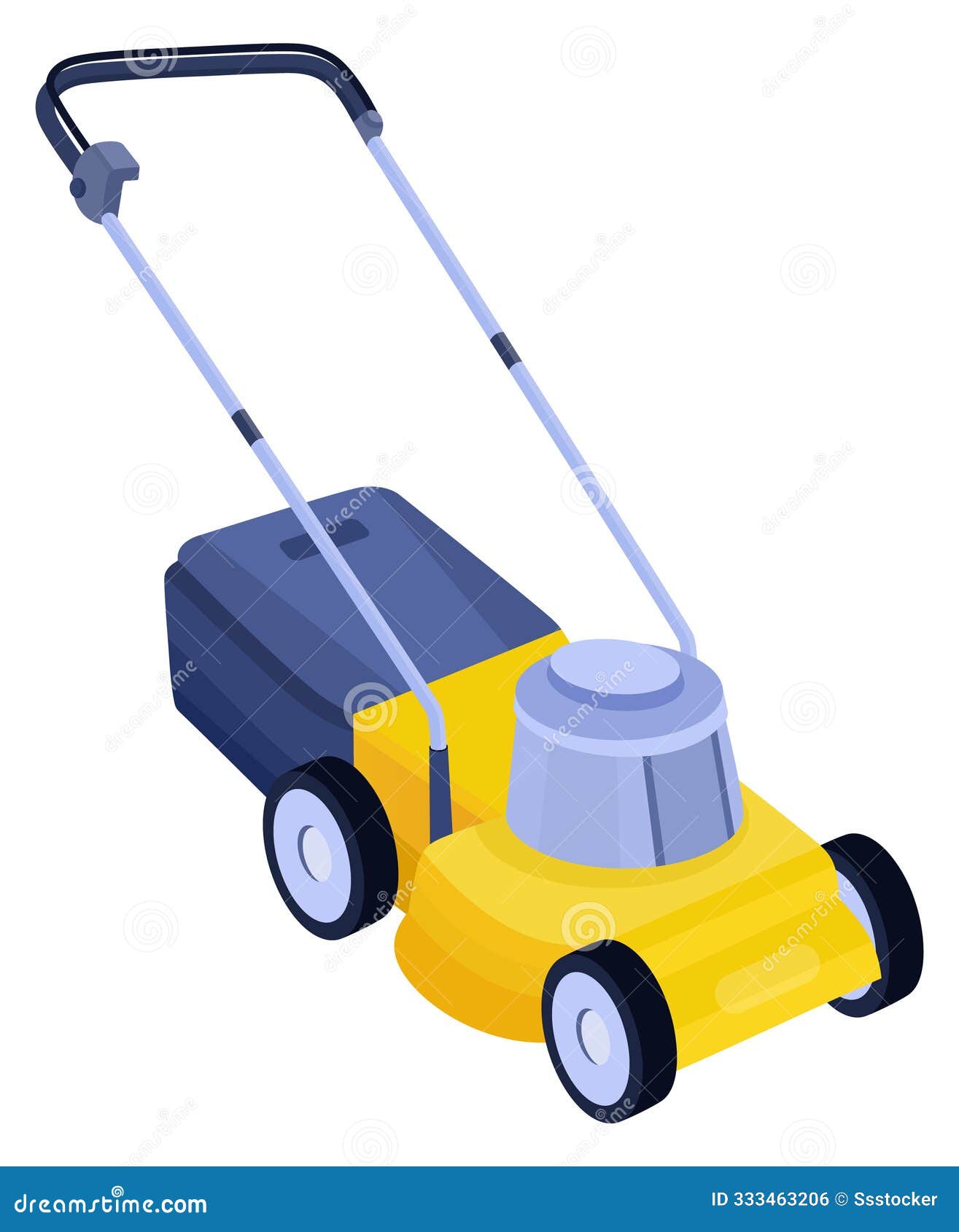 Rotary Machine for Lawn Moving. Electric Cutting Device Stock Photo ...