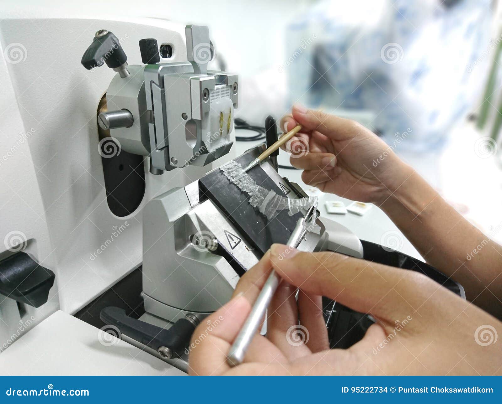 Rotary Microtome Section stock photo. Image of paraffin - 95222734