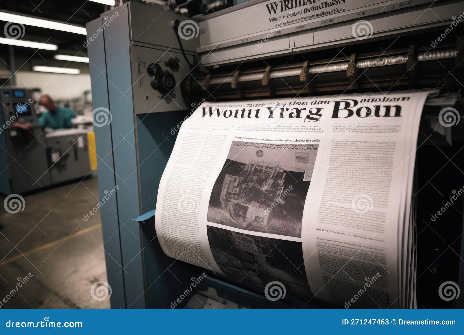 Rotary of a daily Newspaper. Created with Generative AI Technology ...