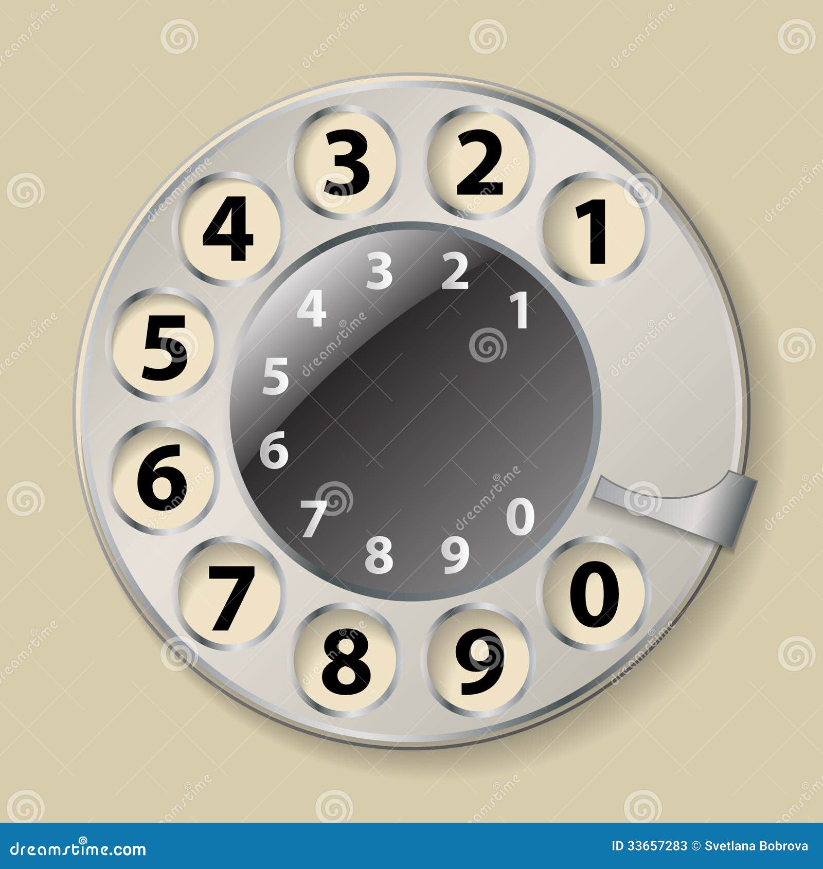Rotary phone dial stock vector. Illustration of communication - 33657283