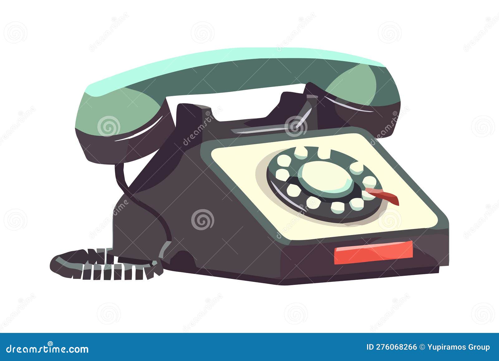 Rotary Phone Symbol of Nostalgia Stock Vector - Illustration of ...
