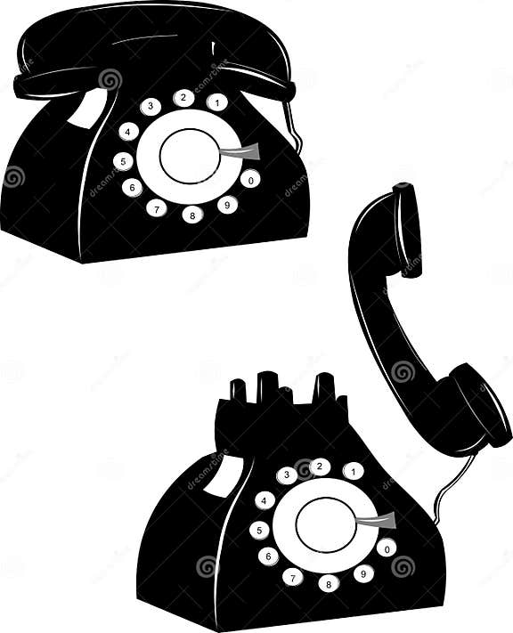 Rotary phones stock vector. Illustration of conversation - 26186786