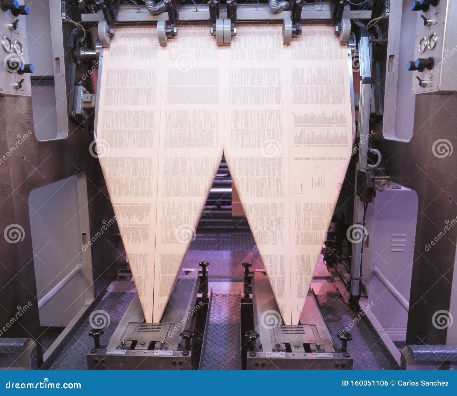 Rotary, Printing Press of a Newspaper. Stock Photo - Image of machine ...
