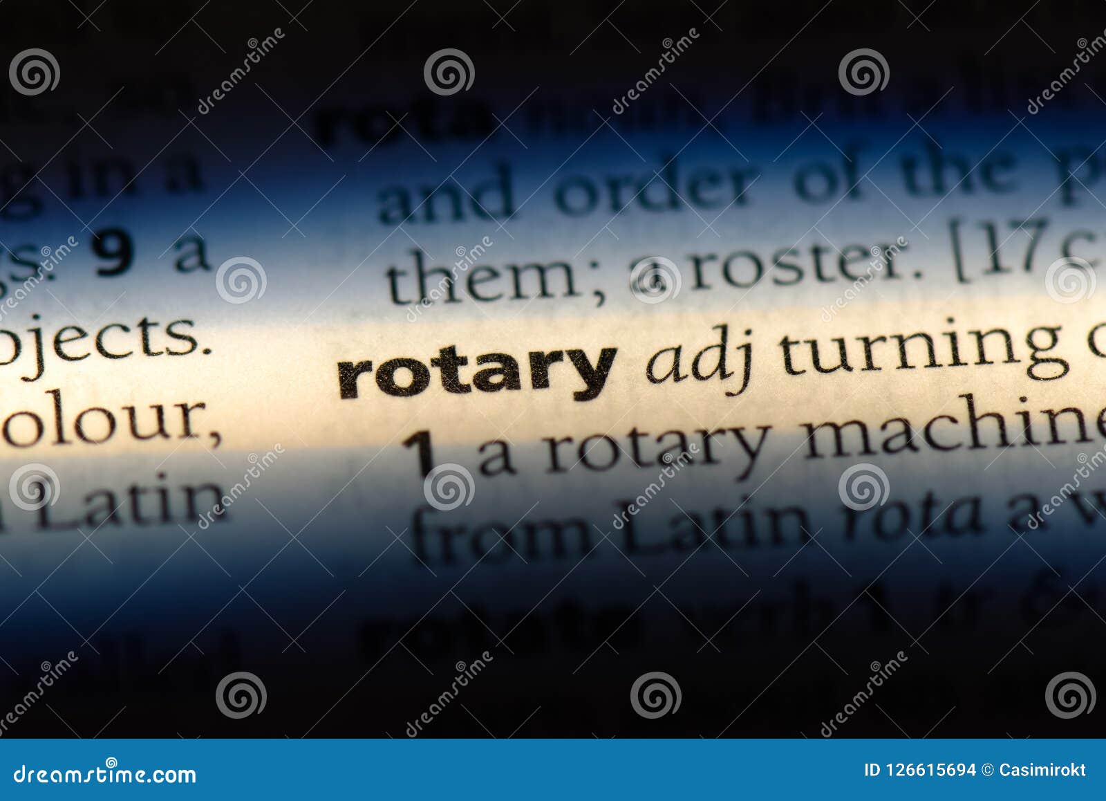 Rotary stock photo. Image of text, word, writing, info - 126615694