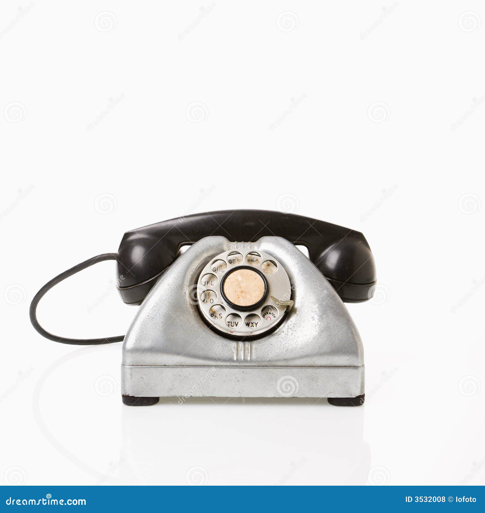 Rotary telephone. stock photo. Image of 070720b0001, metal - 3532008