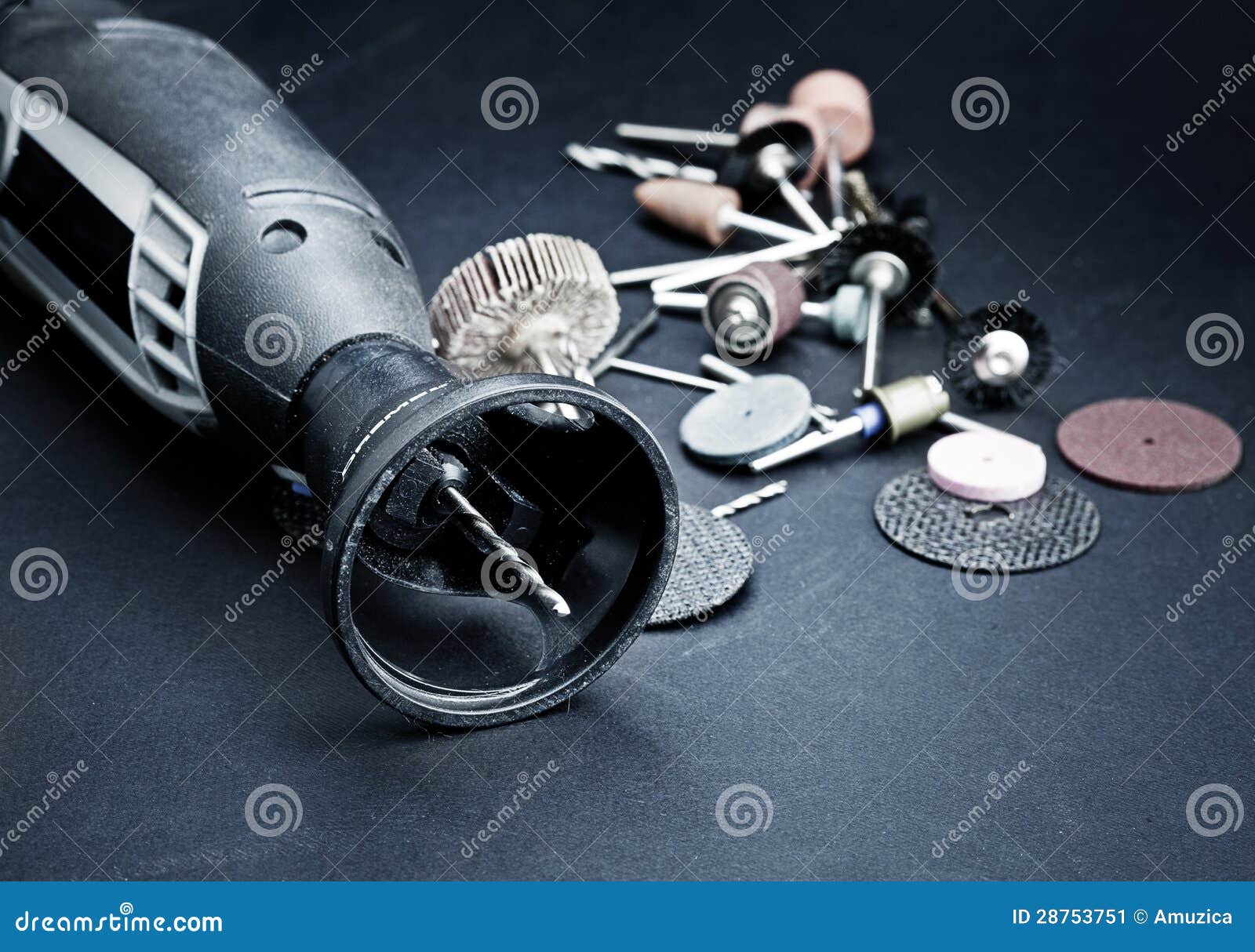 Rotary Tools with Accessory Stock Image - Image of drilling, ferm: 28753751