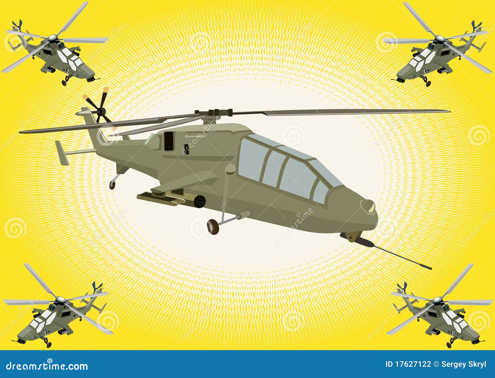 Rotary-wing warrior stock vector. Illustration of helicopter - 17627122