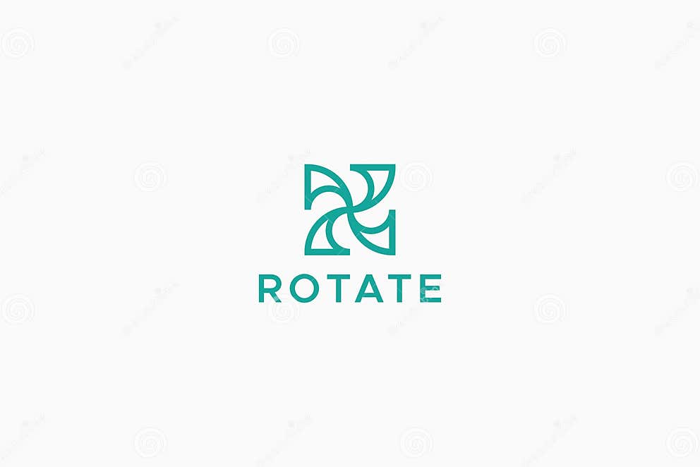 Rotate Logo Abstract Letter R Symbol Monogram Icon Initial Concept ...