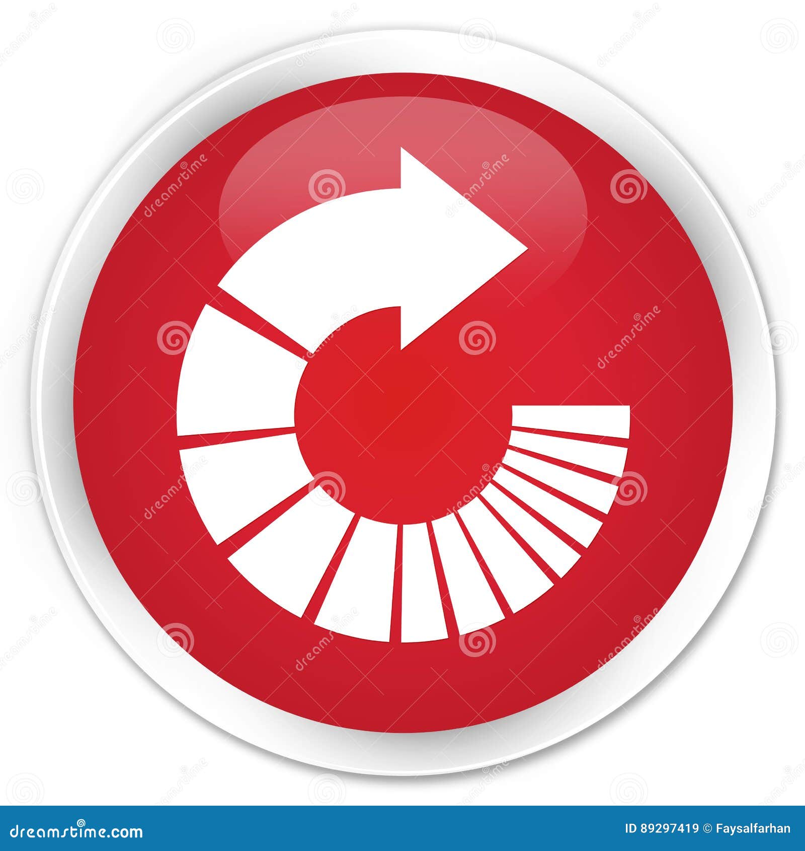Rotate Arrow Icon Premium Red Round Button Stock Illustration ...