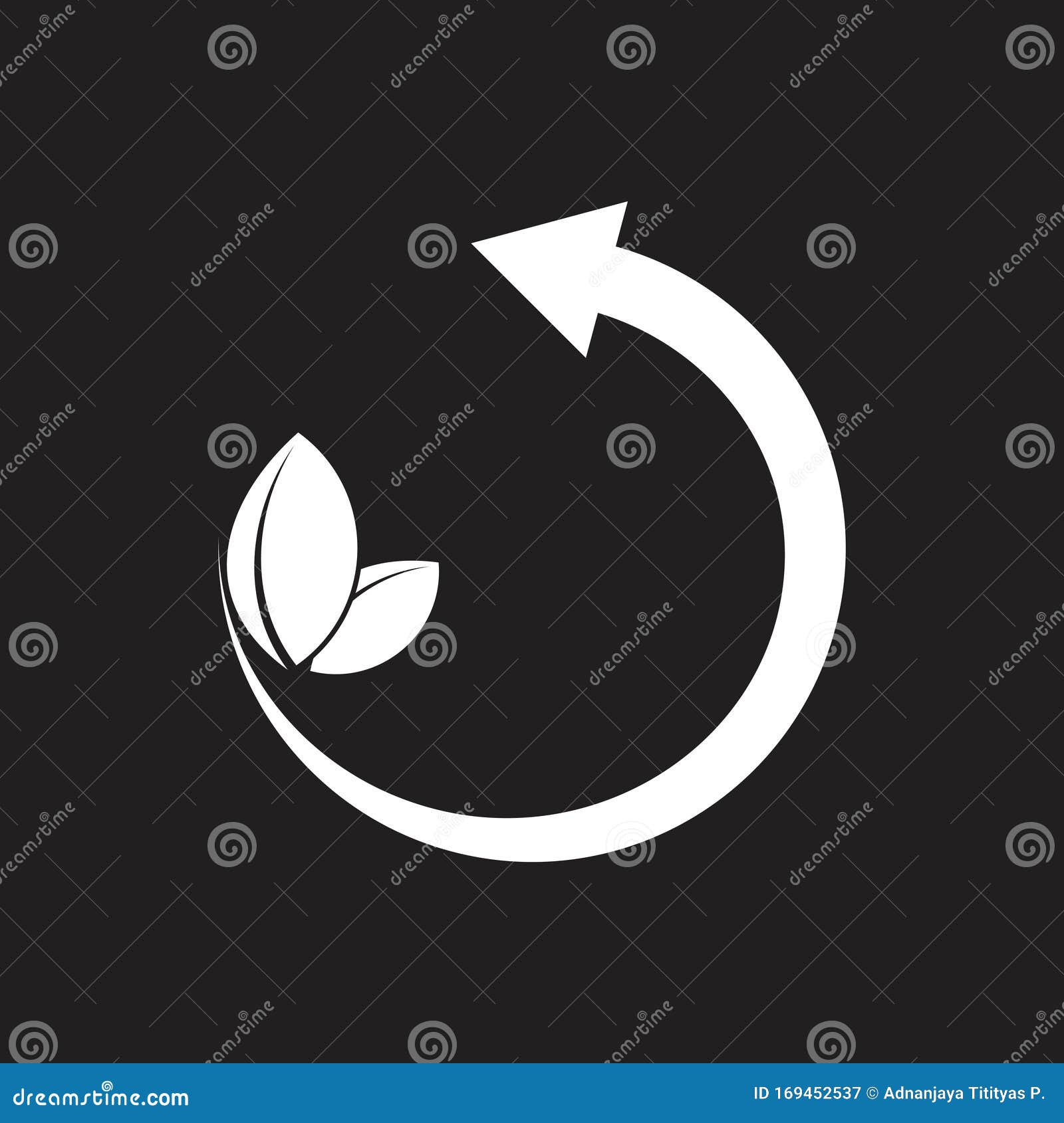 Rotate Arrow Leaf Simple Decoration Vector Stock Vector - Illustration ...