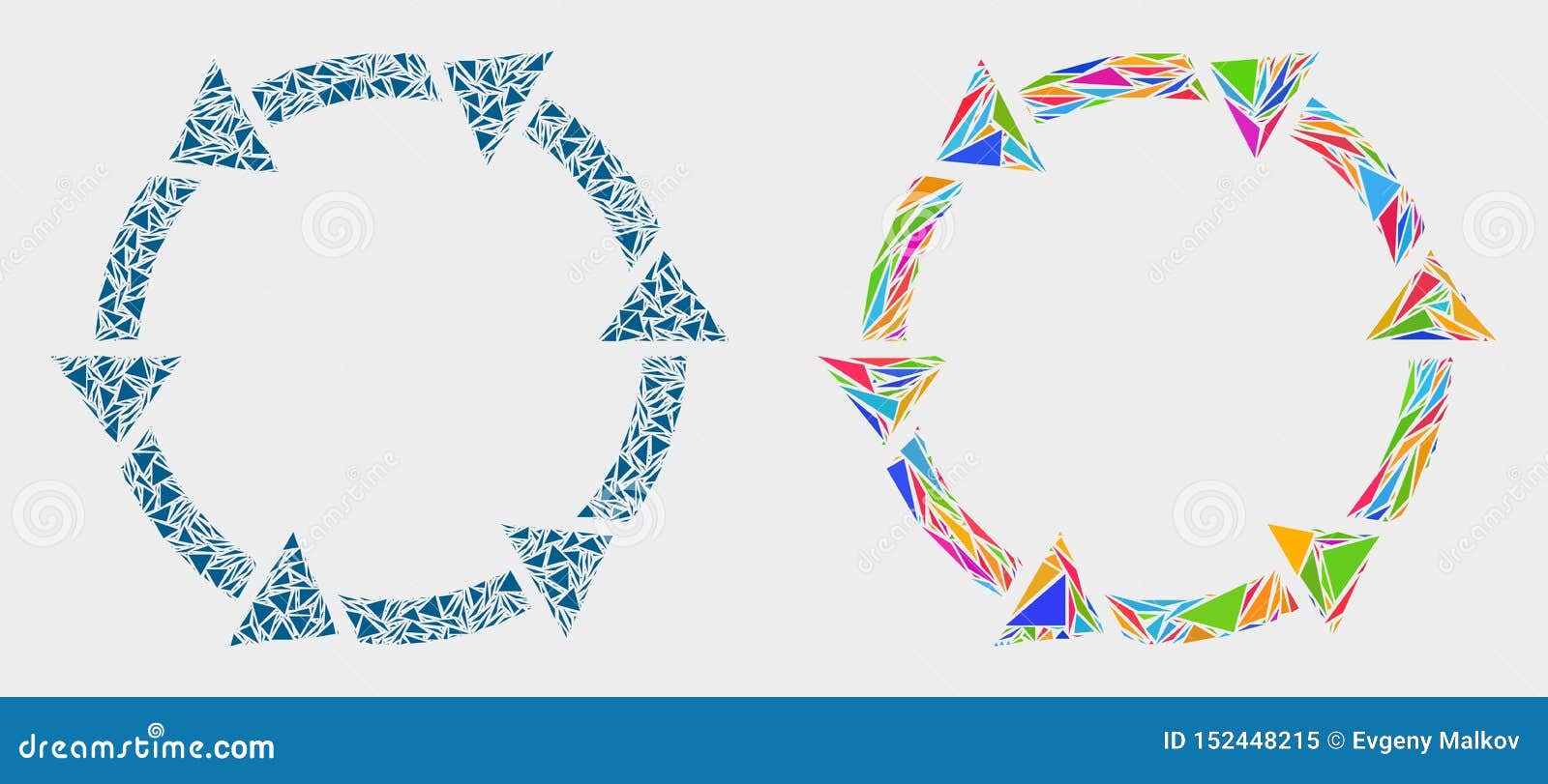 Vector Rotate Arrows Mosaic Icon of Triangles Stock Vector ...