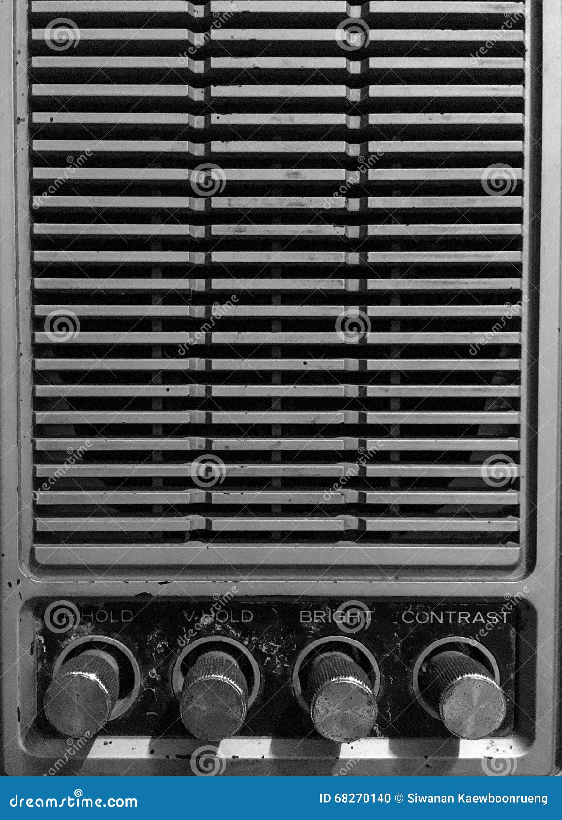 Rotate Buttons on Old Television Stock Photo - Image of gray, dial ...