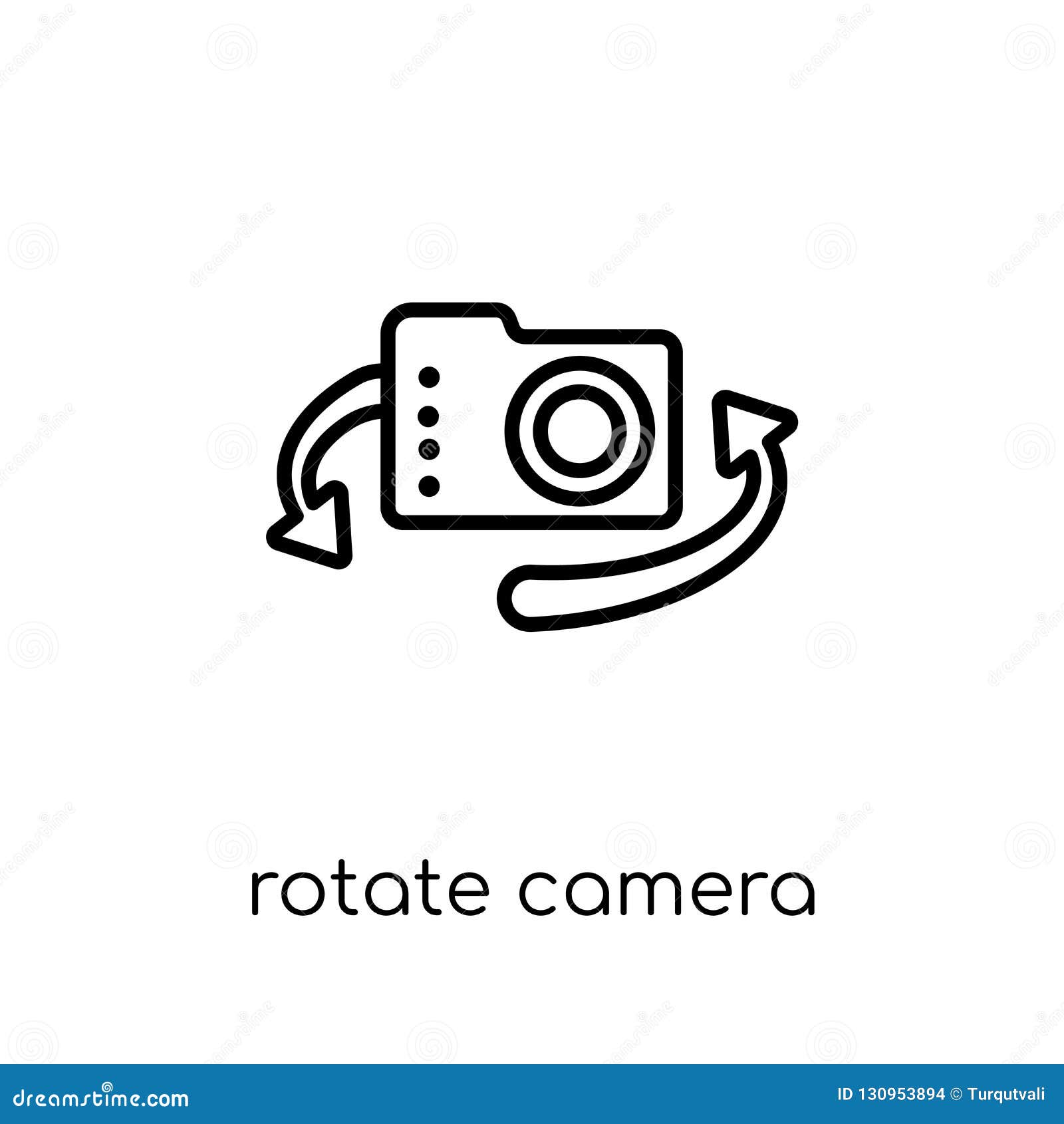 Rotate Camera Icon. Trendy Modern Flat Linear Vector Rotate Came Stock ...