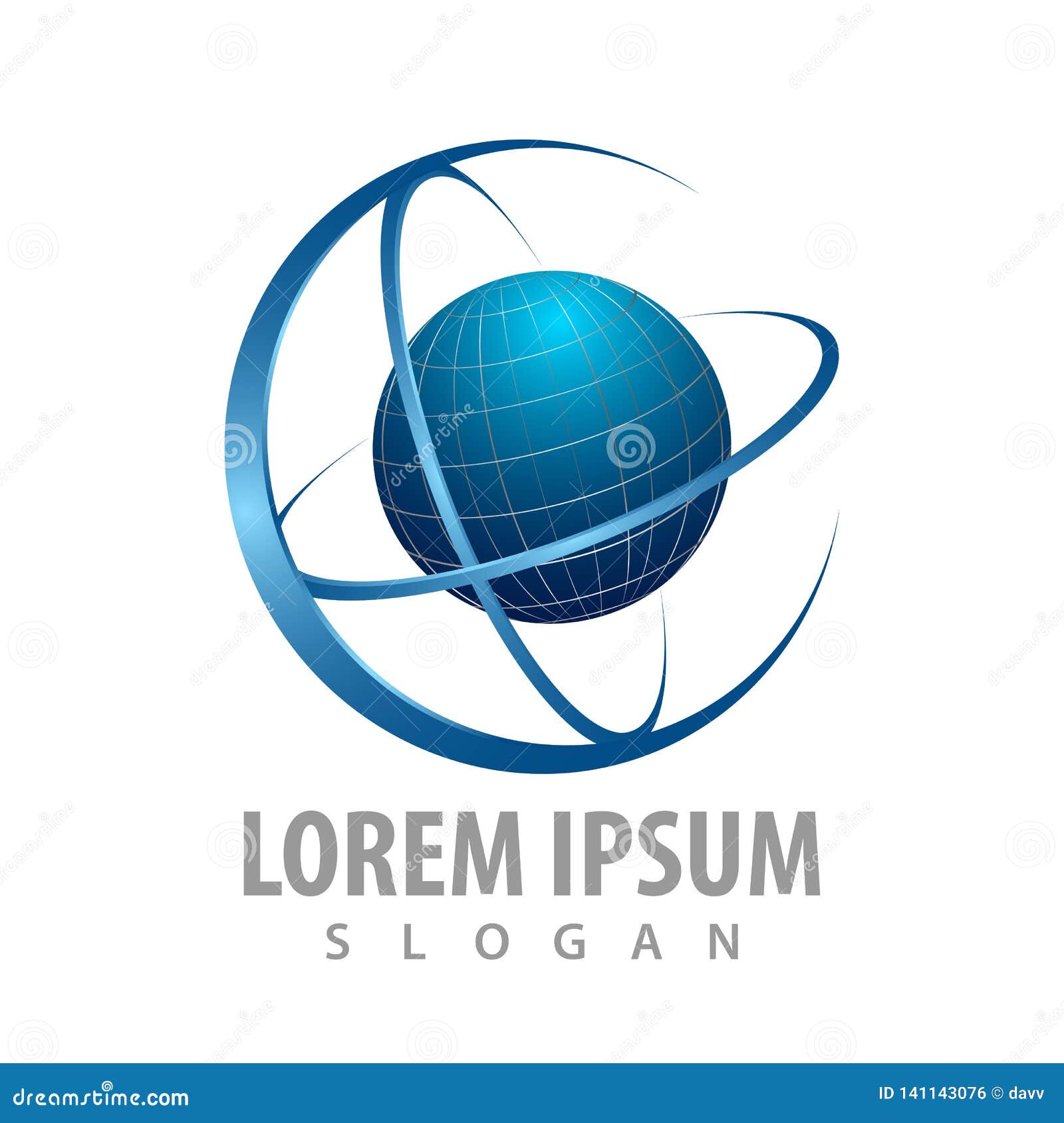 Circle Orbit Planet Logo Concept Design. Symbol Graphic Template ...