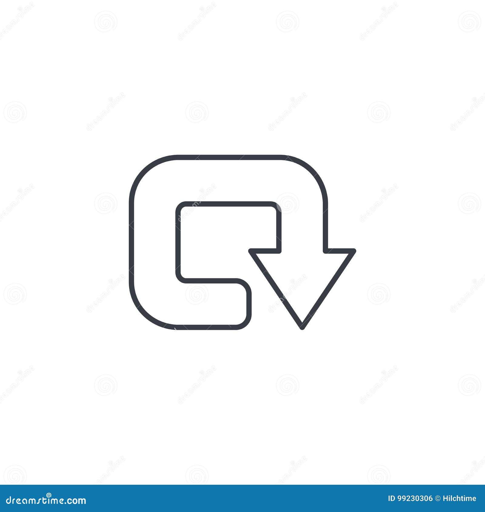 Rotate, Circle, Round Turn Realistic Icon. 3d Line Vector Illustration ...