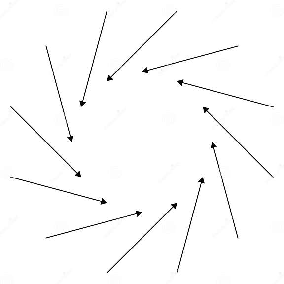 Rotate Circular Radial Arrows For Cycle Iteration Concepts