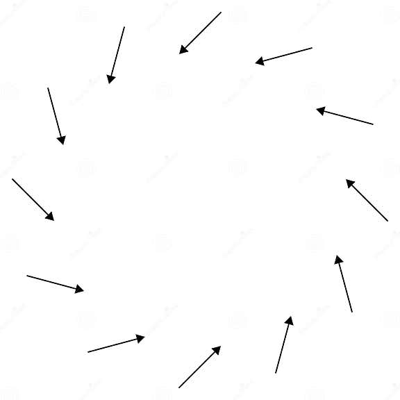 Rotate Circular, Radial Arrows for Cycle, Iteration Concepts. Concentric Pointers for Process ...