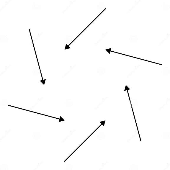 Rotate Circular, Radial Arrows for Cycle, Iteration Concepts. Concentric Pointers for Process ...